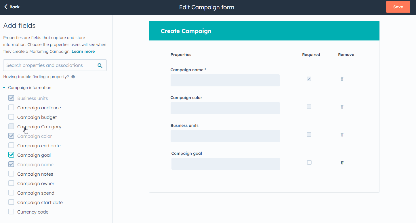 Manage Your Campaign Properties